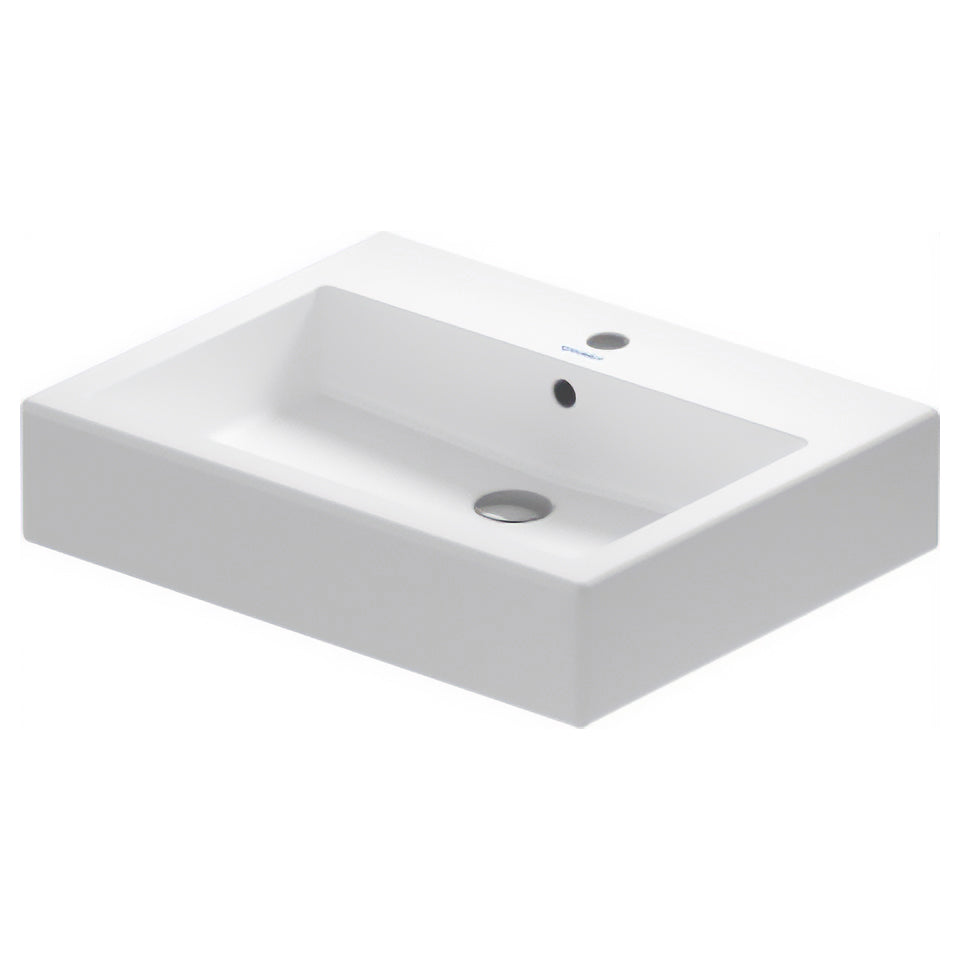 Duravit 0454600000 Vero 24" Wallmount Vanity Top Sink with Faucet Deck ...