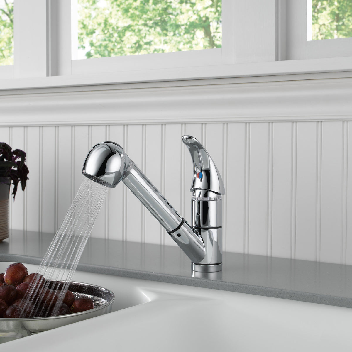 Peerless P18550LF Kitchen Pull-Out Single Lever Faucet, Chrome Finish ...