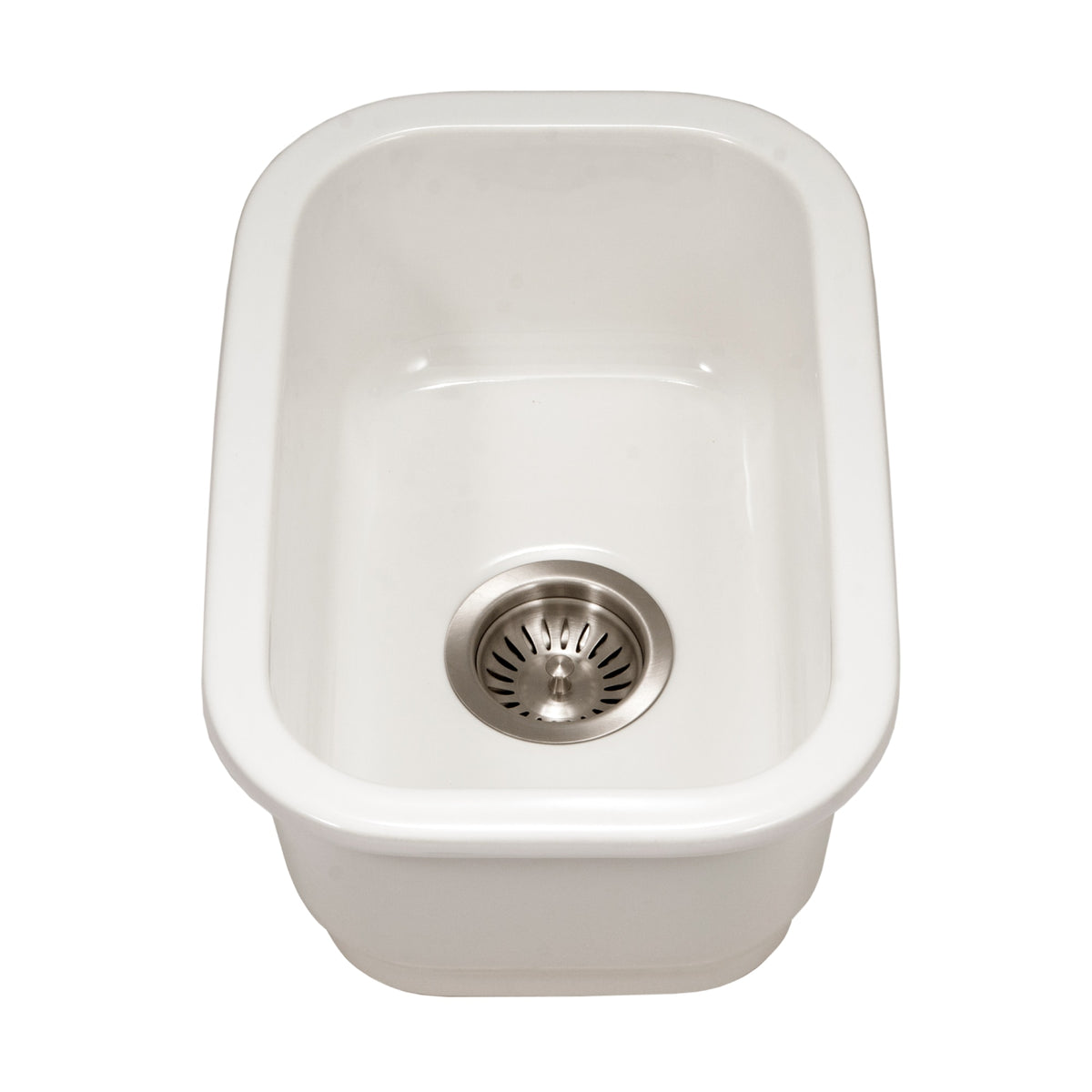 Houzer PTB-1318 WH Platus 13" White Undermount 1-Bowl Bar Sink — Bath4All