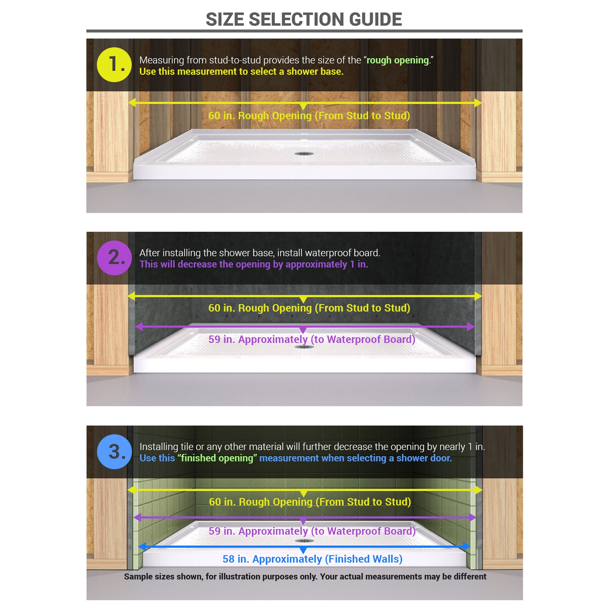 DreamLine SHDR-4328240-04 Elegance-LS 50 3/4 - 52 3/4" W Shower Door ...