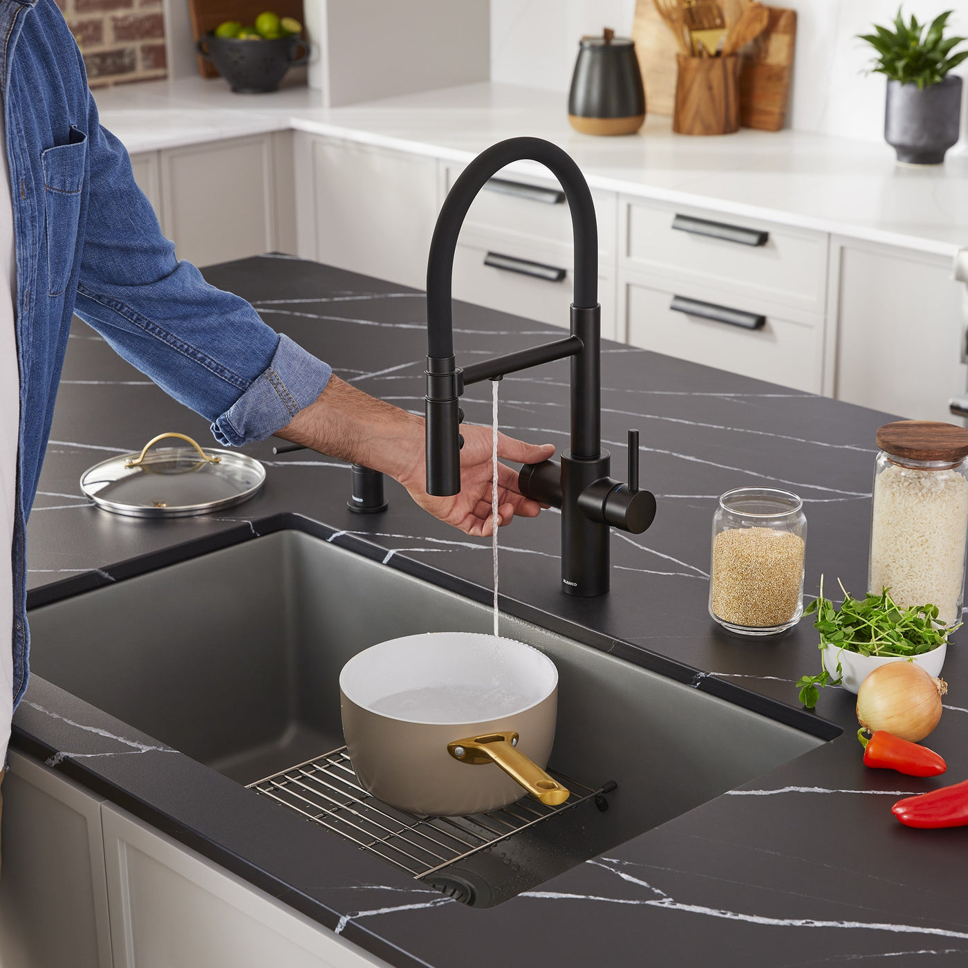 Blanco 442992 Catris Flexo Filter-Ready Dual-Spray Kitchen Faucet ...