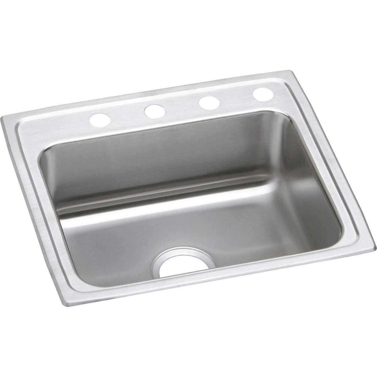 Elkay LRAD2521501 Lustertone Stainless Steel 1-Bowl Top Mount ADA Sink ...