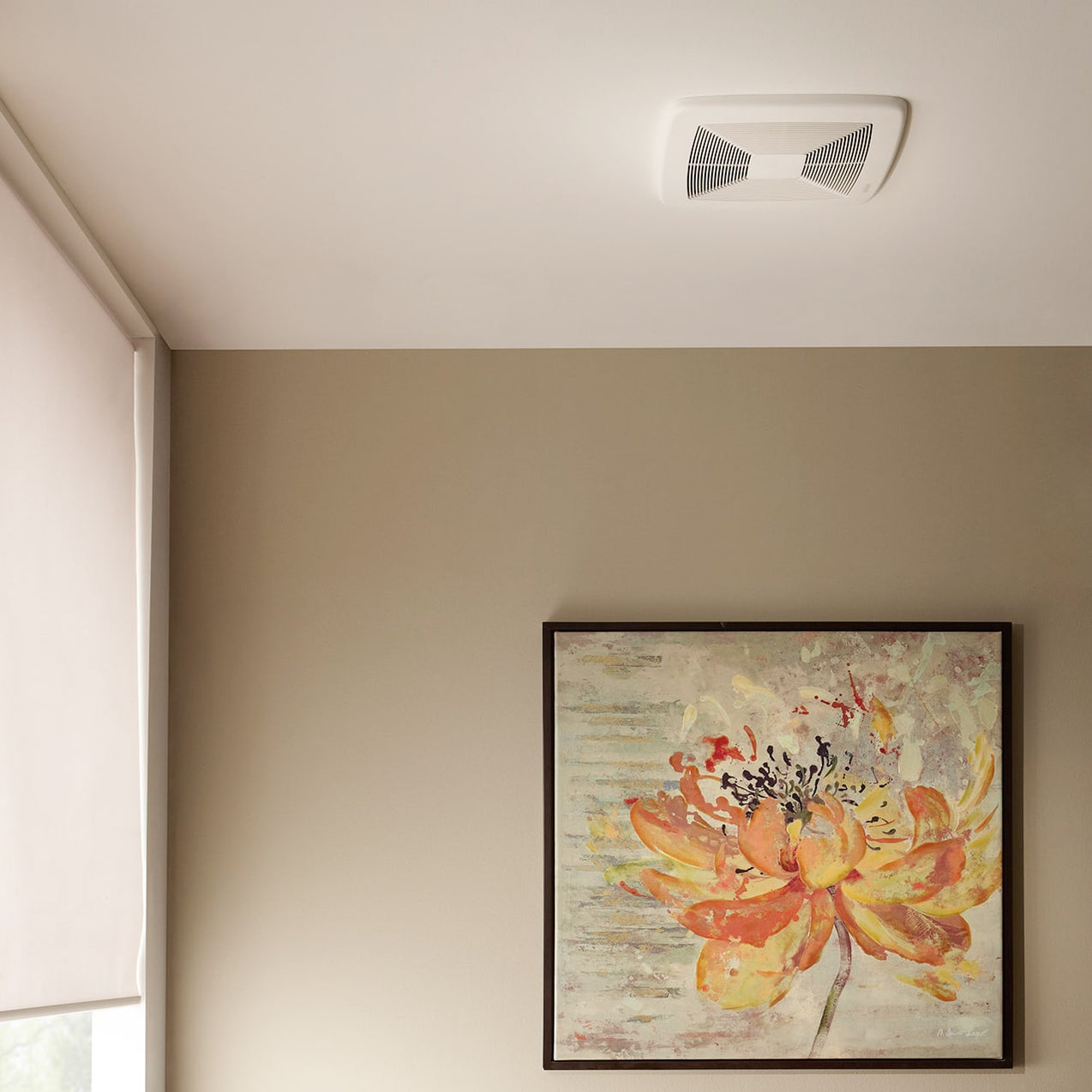 Broan QTXE080 80 CFM Ventilation Fan with White Grille, 0.3 Sones ...
