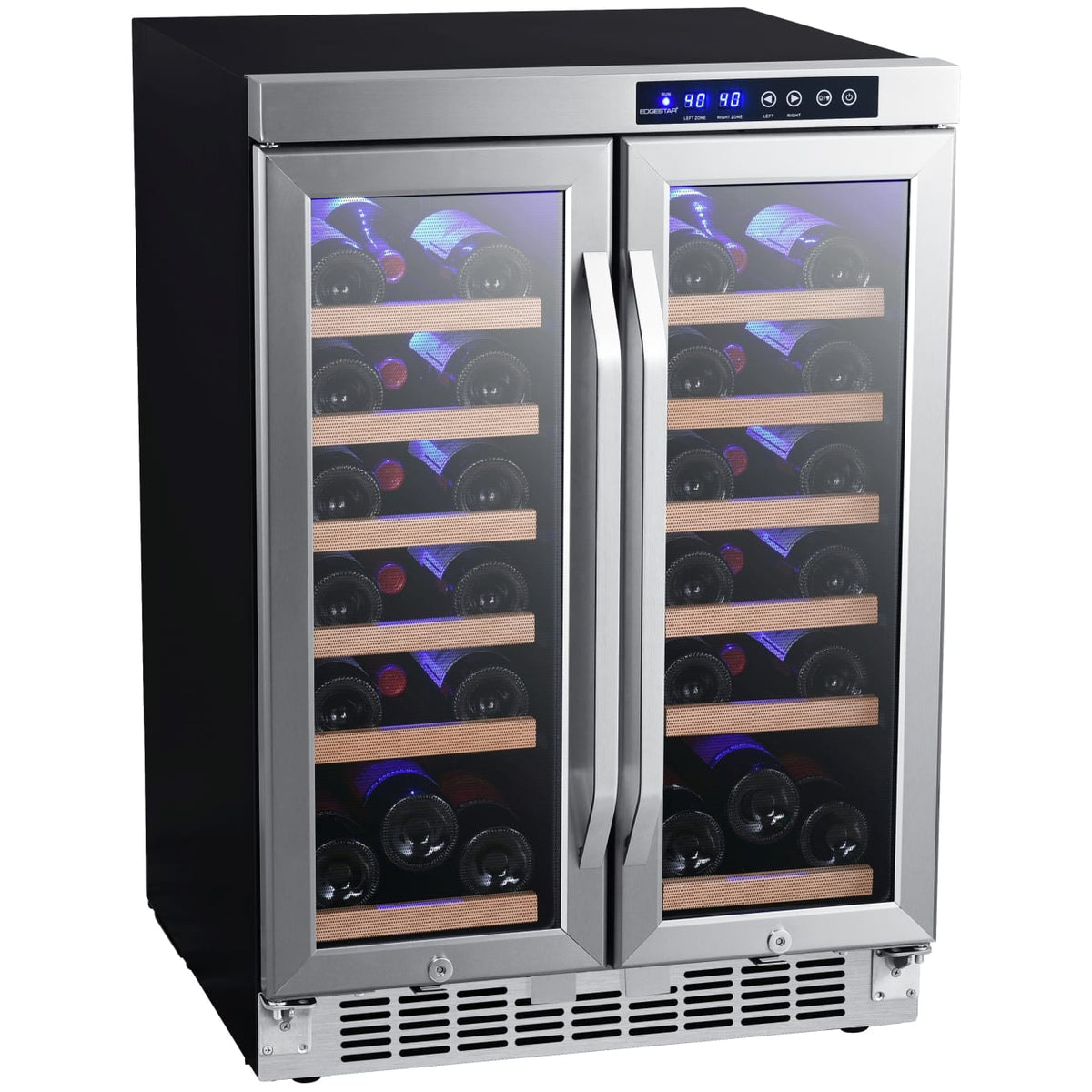 Edgestar CWR362FD 24" Wide 36 Bottle Built-In Wine Cooler in Stainless ...