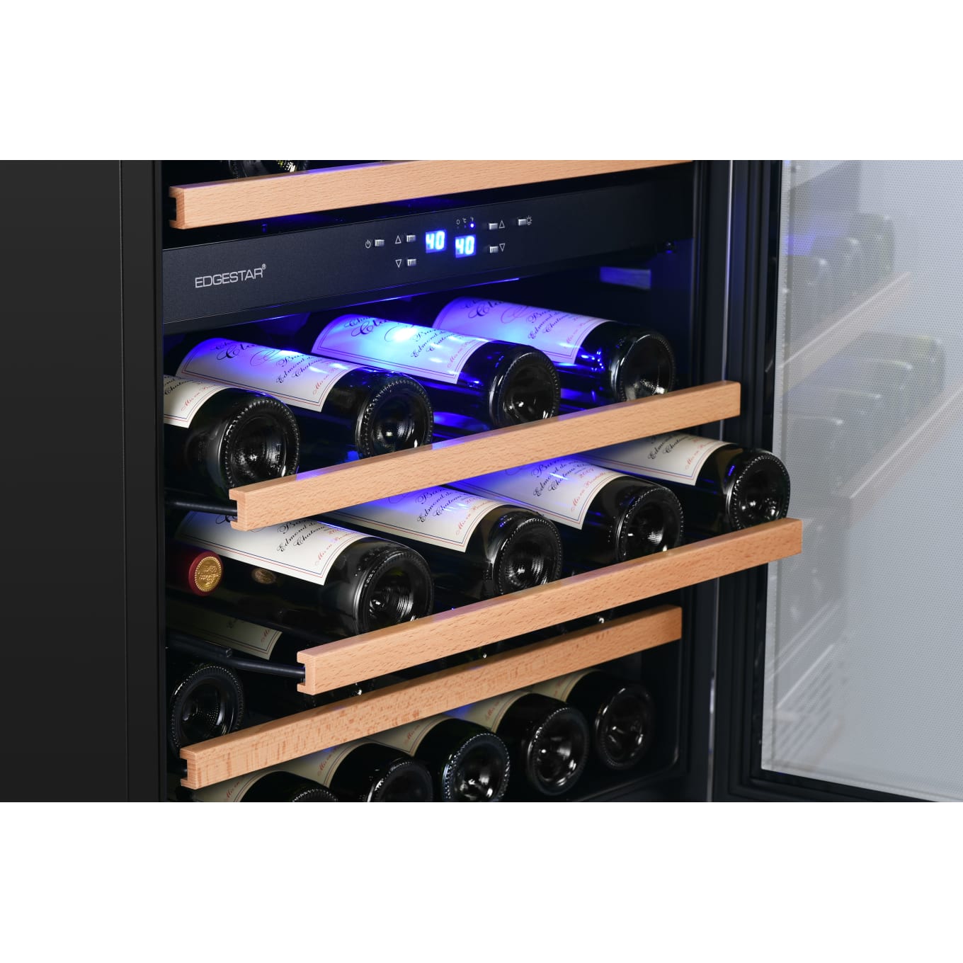 Edgestar CWR462DZ 24 Wide 46 Bottle Built In Dual Zone Wine Cooler Bath4All