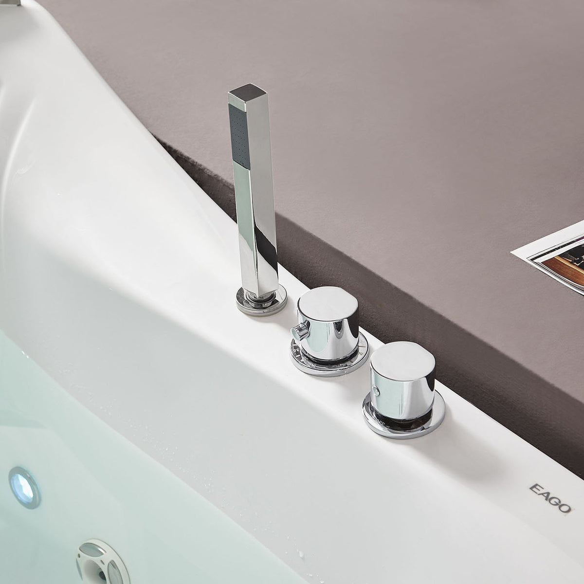 EAGO AM168ETL 5 ft Rounded Corner Acrylic Whirlpool Bathtub for Two ...